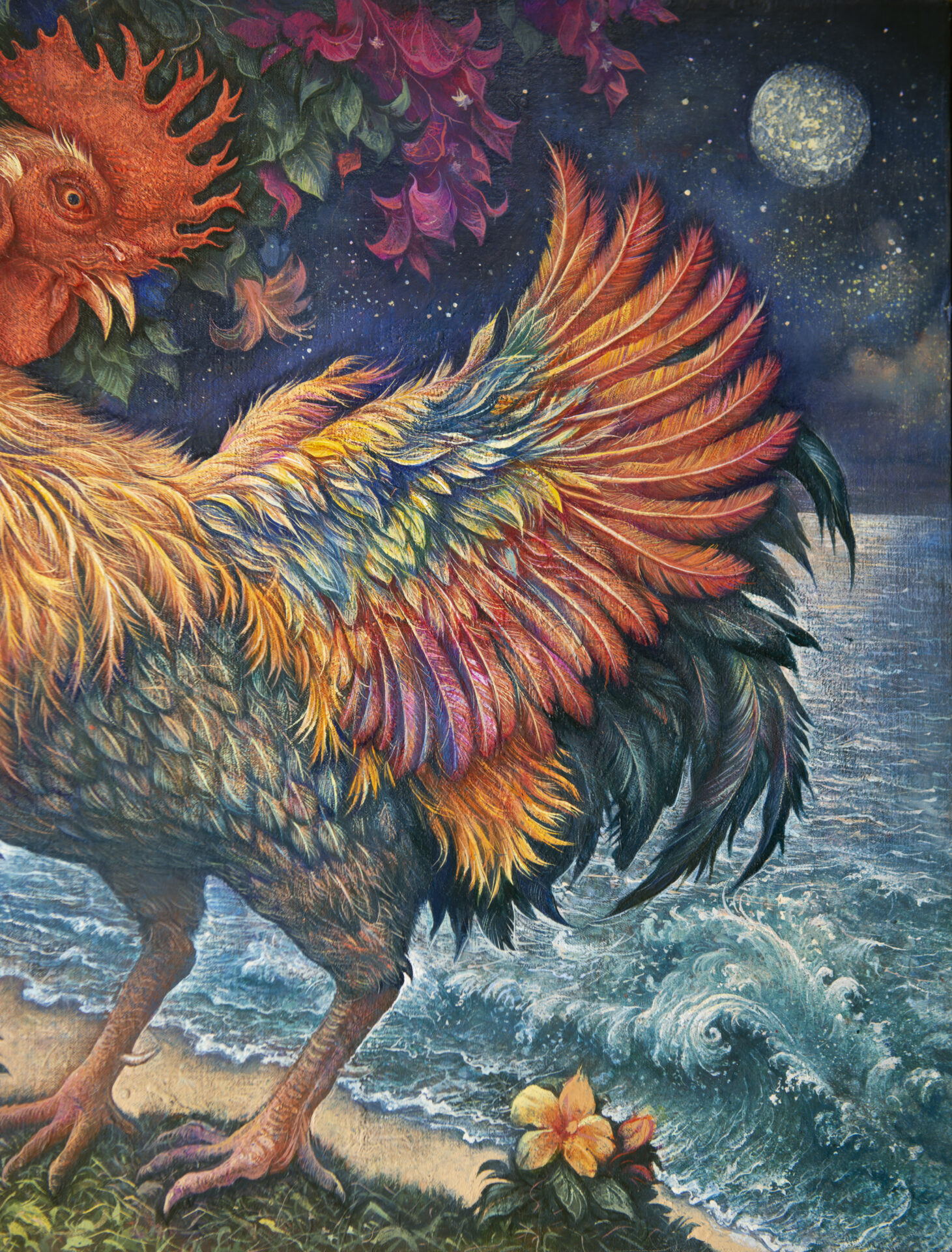 Gallery Rooster under the moonlight-Guam - 榊原康範Official site