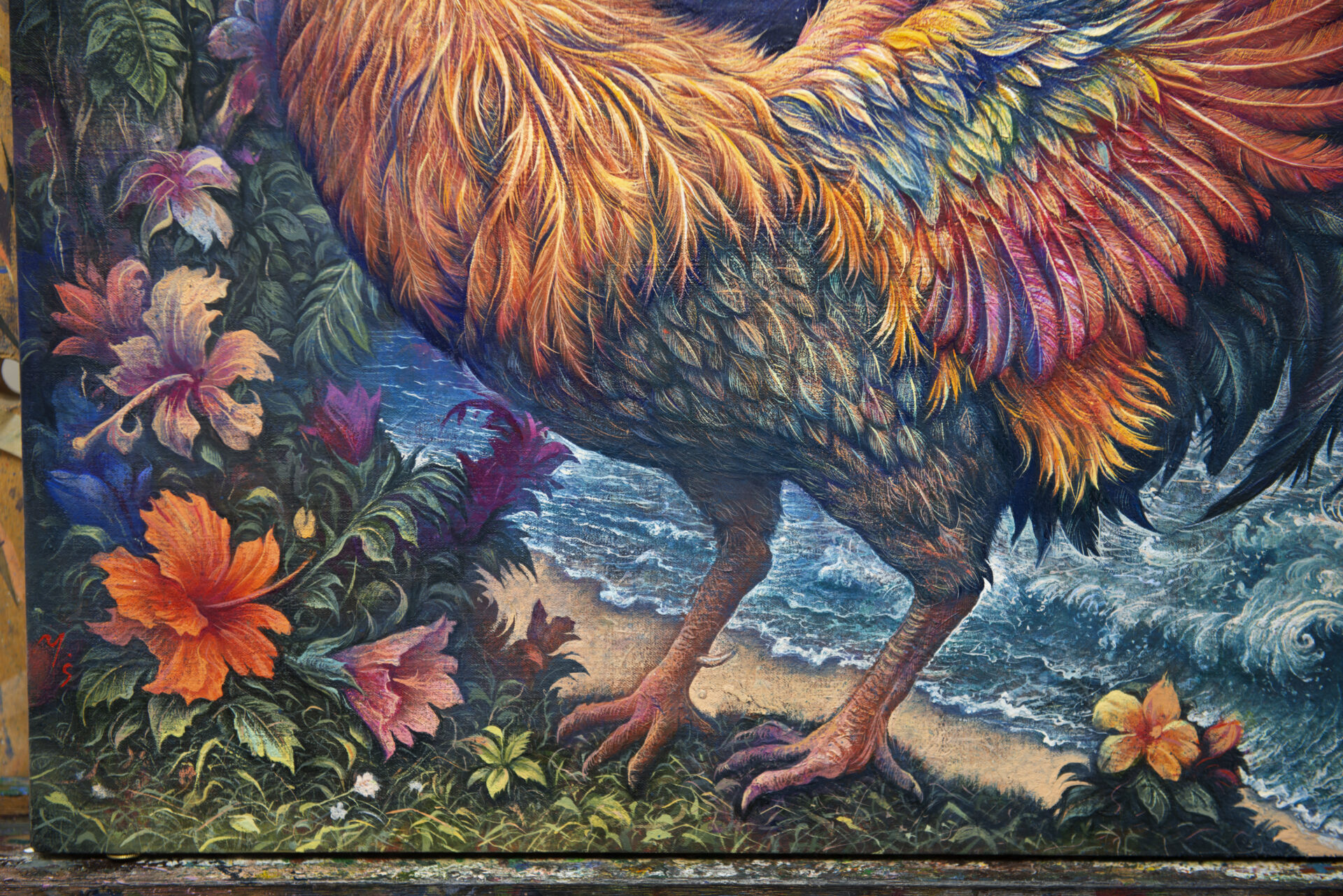 Gallery Rooster under the moonlight-Guam - 榊原康範Official site